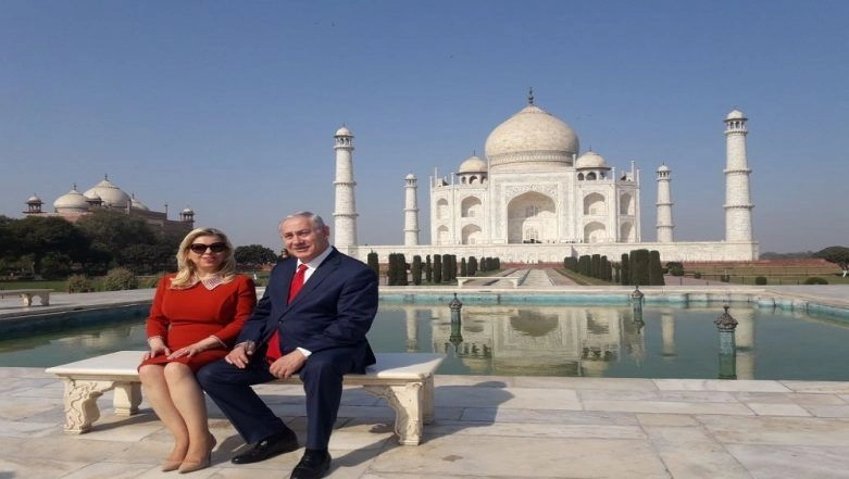 Israeli Prime Minister Benjamin Netanyahu Visits Taj Mahal With Wife ...