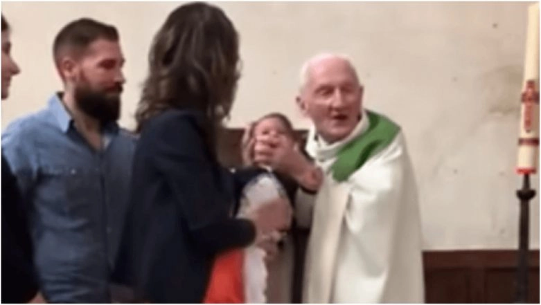 Shocking! Priest Slaps Crying Baby During Baptism, People Gasp: Watch ...
