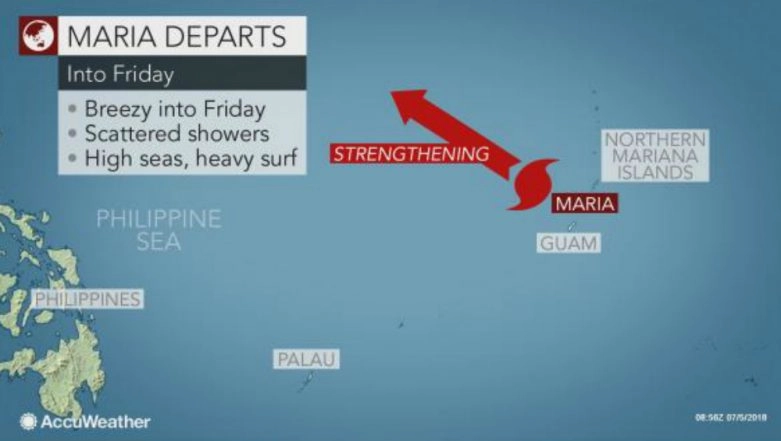 Super Typhoon Maria in West Pacific Ocean Headed Towards Japan And ...