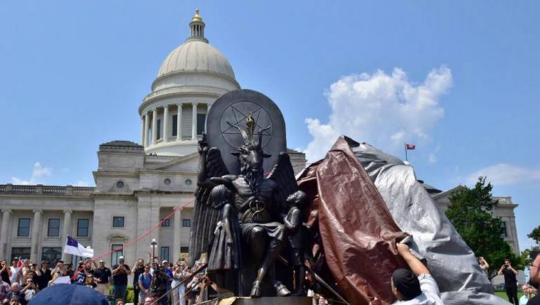 Demonic Statue of Goat-Headed Creature 'Baphomet' Unveiled by Satan ...