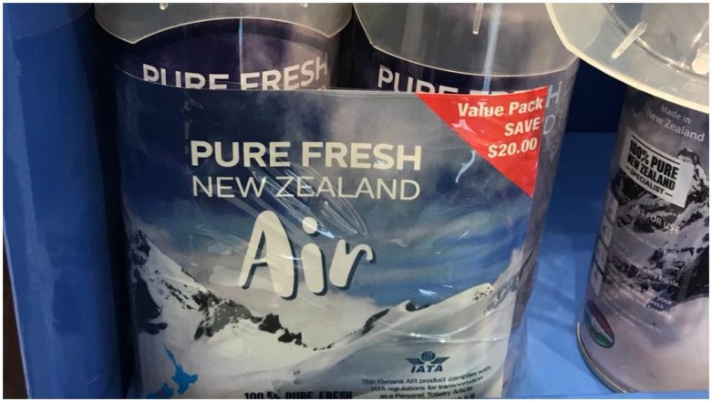 Fresh Air on Sale! Compressed New Zealand Air Sold at Auckland Airport ...