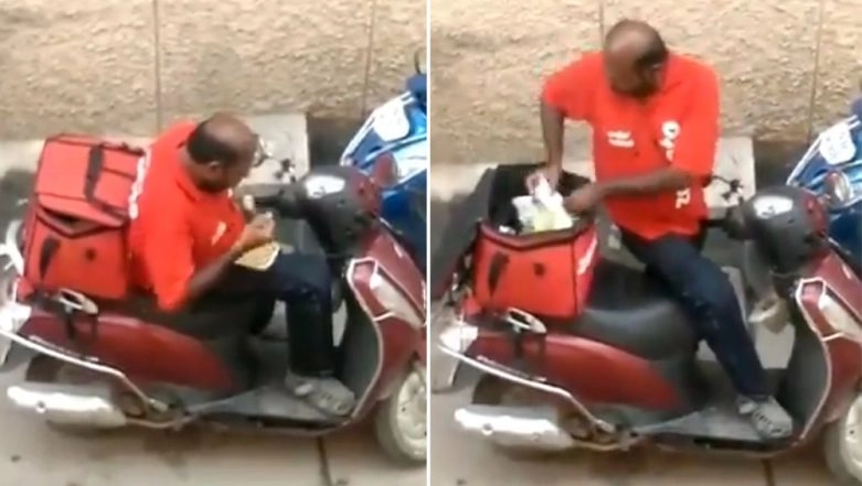 Video of Zomato Delivery Boy Eating Food From Delivery Boxes Goes Viral ...
