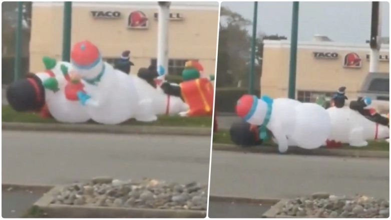 Christmas 2018: ‘Snowman vs Snowman’, Brookings’ Inflatable Creatures ...