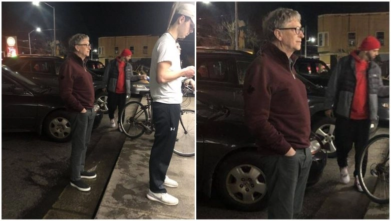 Bill Gates Waits in Line to Order Burger From Dick's Drive-In in ...