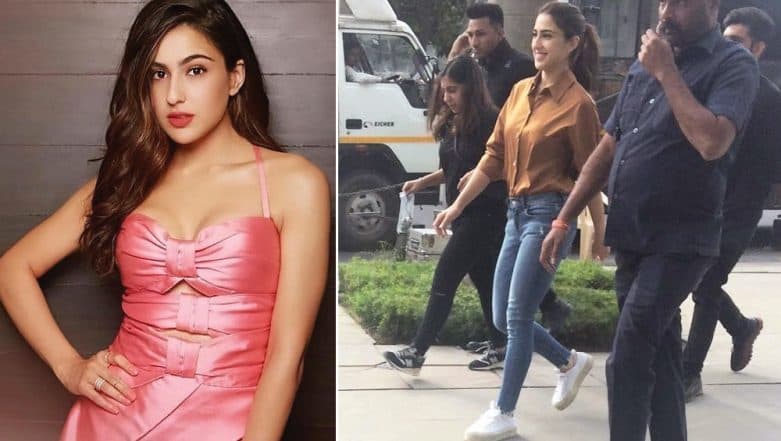 Stylish Sara Ali Khans Casual Chic Look From Love Aaj Kal 2 Sets Leaks Online See Pic 🎥