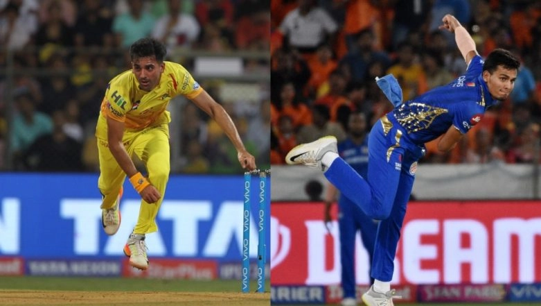 Chennai Super Kings' Deepak Chahar and Mumbai Indians' Rahul Chahar ...