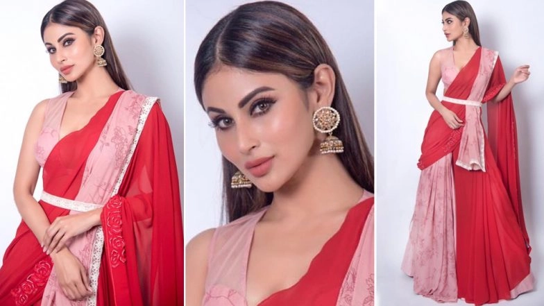Mouni Roy Looks Resplendent in Red Saree and Fans Can’t Stop Gushing ...