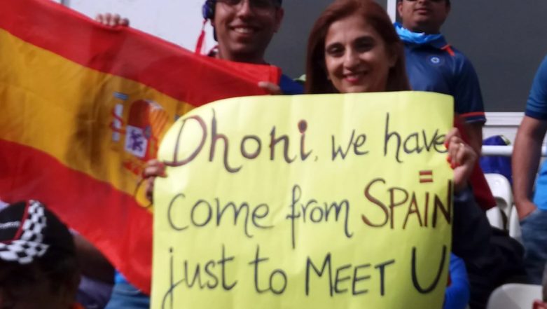 This MS Dhoni Fan Travelled All The Way From Spain to England to ...