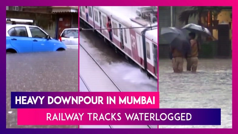 Heavy Rainfall Leads to Water-logging on Rail Tracks in Mumbai, Here's ...