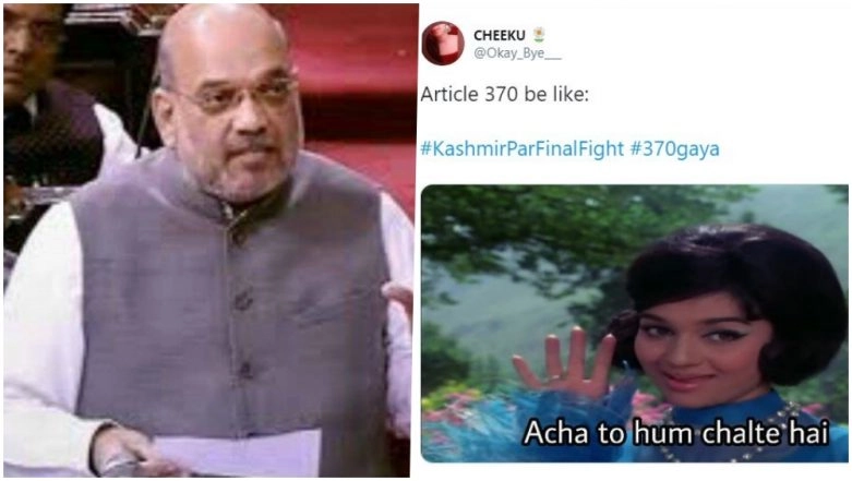 Article 370 Revoked in Jammu and Kashmir, Twitter Reacts With #370Gaya ...