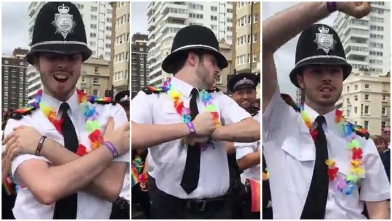 Video of Policeman Dancing While Lip Syncing at Brighton Pride ...