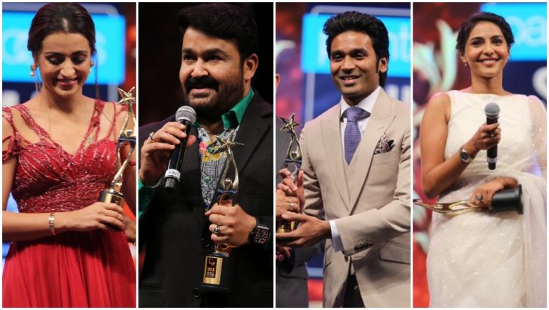 SIIMA 2019 Winners: Trisha Krishnan, Mohanlal, Dhanush, Aishwarya ...