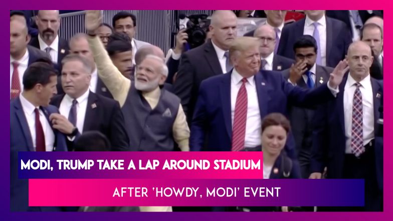 Modi, Trump Take A Lap Around The NRG Stadium After The Historic ‘Howdy ...