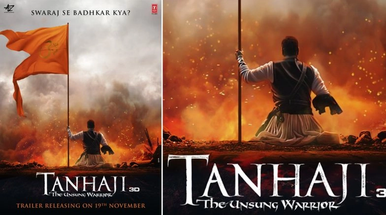 Tanhaji: The Unsung Warrior Motion Poster - Ajay Devgn Proudly Holds ...