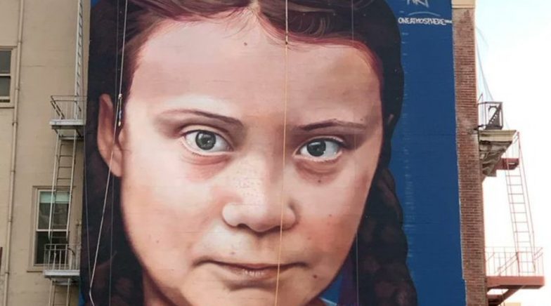 Climate Activist Greta Thunberg Gets a Four-Storey-High Mural in San ...