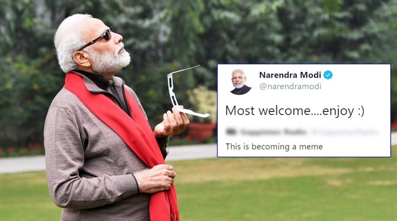 PM Narendra Modi Reacts to Memes on His Solar Eclipse 2019 Photos, Says ...
