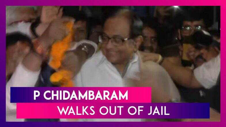 P Chidambaram Walks Out Of Jail In The Inx Media Case After Supreme