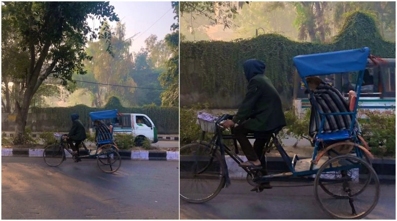Delhi Rickshaw Puller Wraps a Stray Dog in Blanket and Takes it Around ...