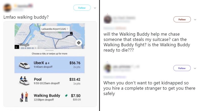 Uber App Shows 'Walking Buddy' Option Among Rides to Choose, Company ...