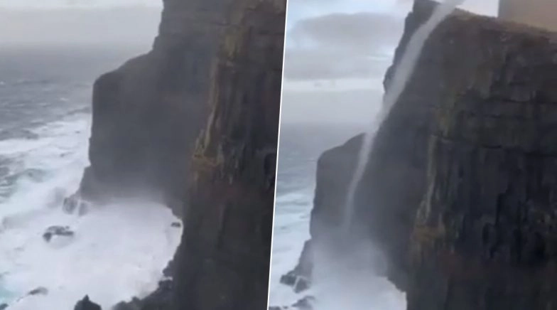 Footage Captures Rare Moment of Waves Flowing Upwards Due to Sea Vortex ...