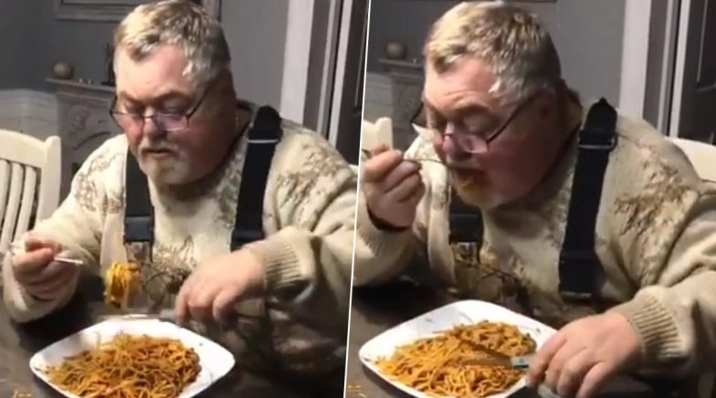 Man Eats Spaghetti by Cutting it With A Pair of Scissors And Internet ...