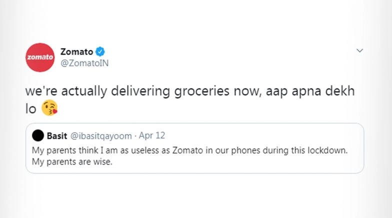 Man Calls Zomato 'Useless' During Lockdown, But Food Delivery Giant's ...