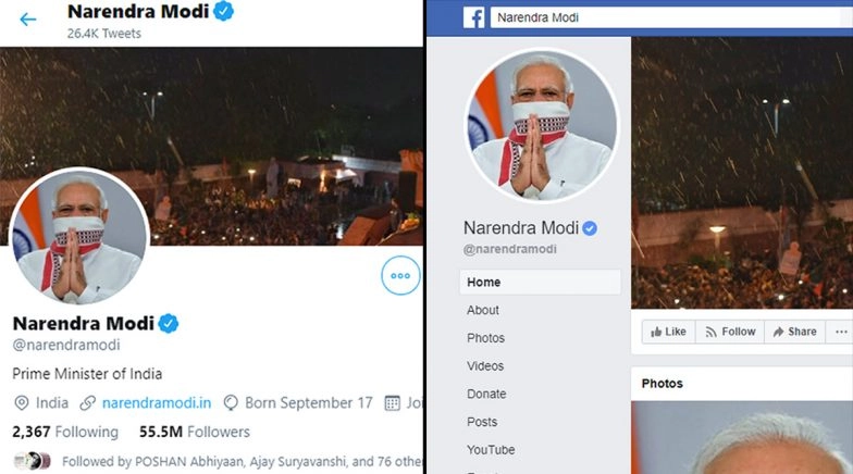 PM Narendra Modi Changes Profile Picture on Twitter and Facebook, Prime ...