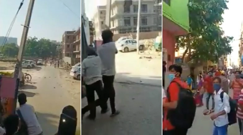 Stones Pelted at Police on Delhi-Gurugram Border After Workers Were Not ...