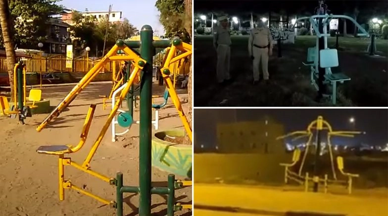 Video of Ghost Swinging on Gym Equipment From Kanshiram Park in Jhansi ...