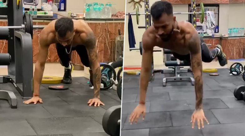 Hardik Pandya Challenges Brother Krunal in Latest Workout Video (View ...
