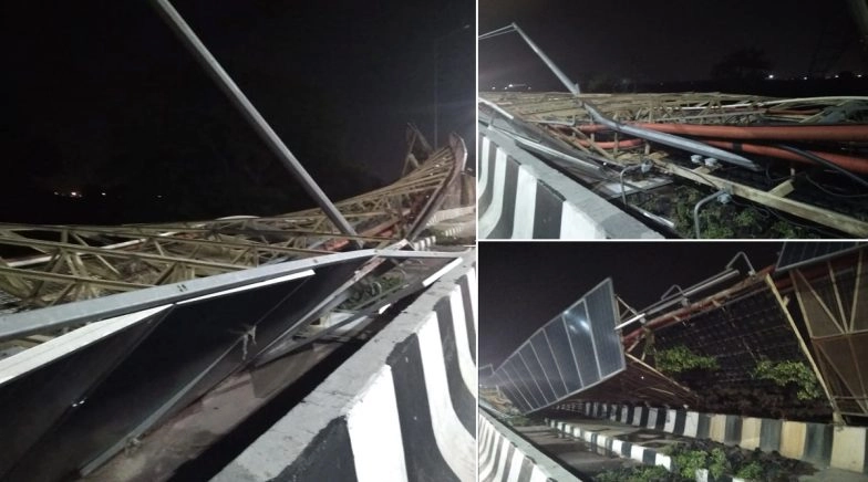 Delhi: Rains, Strong Winds Damage Solar Panels on Nizamuddin Bridge ...