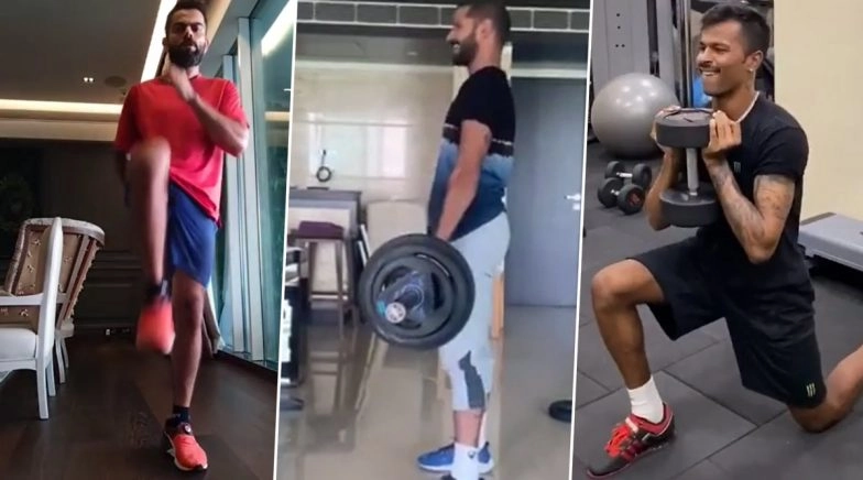 Virat Kohli, Hardik Pandya, Shikhar Dhawan & Other Indian Cricketers' Home Workout Regime During ...