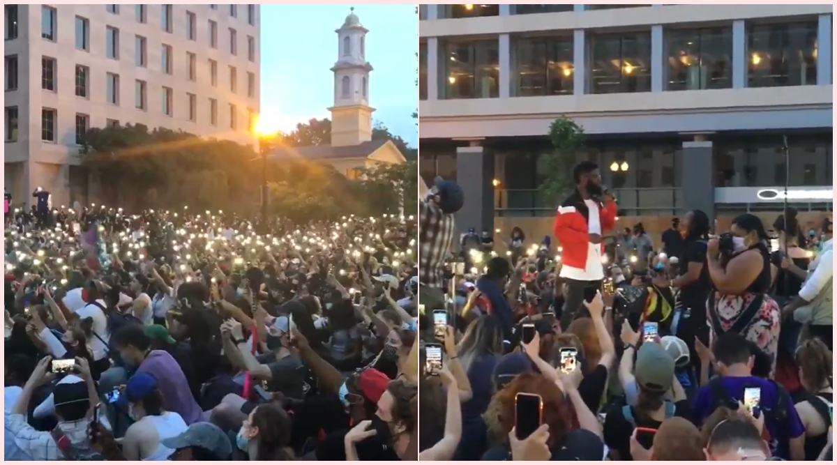 Viral News | George Floyd Peaceful Protesters Sing ‘Lean on Me’ Outside ...