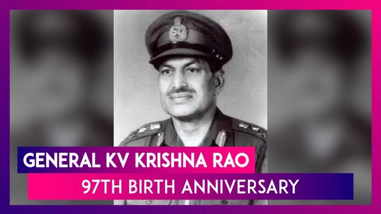 General KV Krishna Rao 97th Birth Anniversary: Facts About India's 12th ...