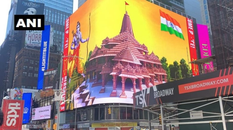 Ram Temple Digital Billboard Features in New York’s Times Square, Watch ...