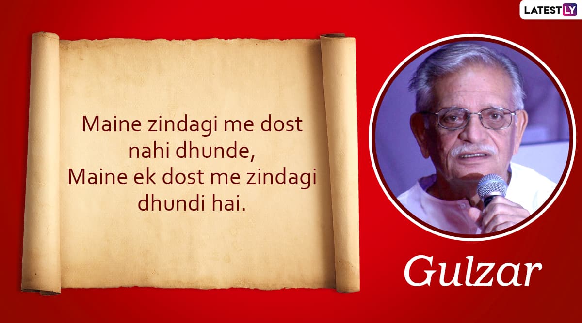 Gulzar's 86th Birthday: Beautiful Lines and Shayari By Indian Lyricist ...