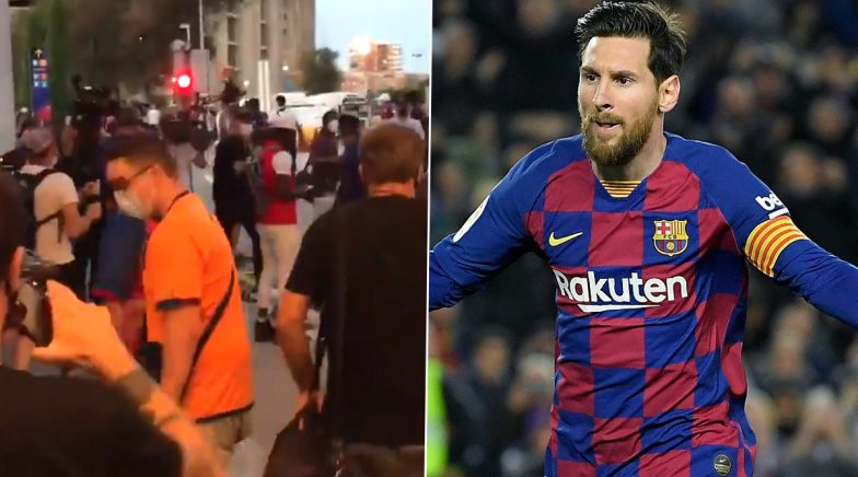 Lionel Messi to Leave Barcelona: Angry Fans Force Their Way Into Camp ...