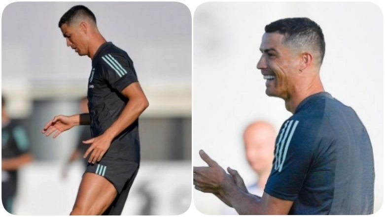 Cristiano Ronaldo Sweats it Out in the Nets Ahead of Juventus vs Lyon ...