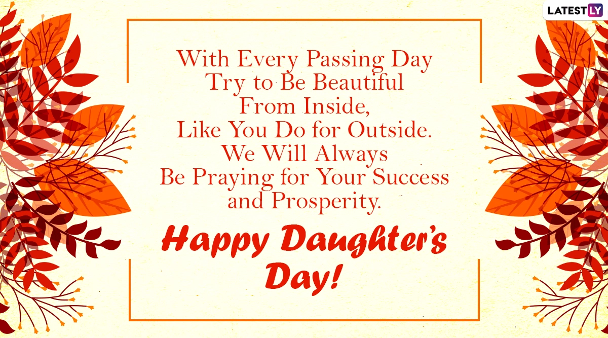 Daughters Day 2020 Wishes and HD Images: WhatsApp Stickers, Facebook ...