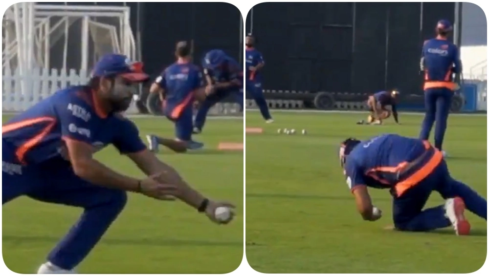 Rohit Sharma Grabs One-Handed Stunner Ahead of Mumbai Indians vs ...