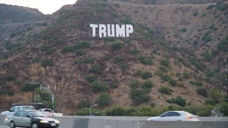Hollywood-Style 'Trump' Sign That Emerged in California Taken Down ...