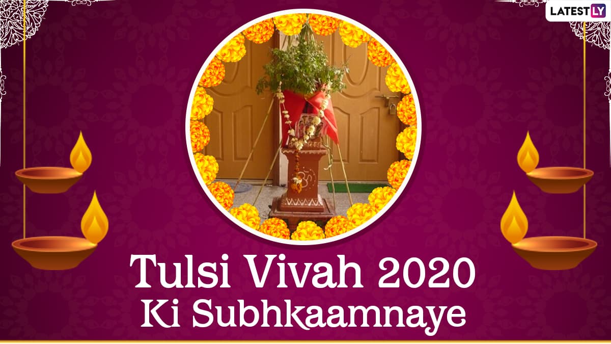 Tulsi Vivah 2020 Wishes in Hindi WhatsApp Stickers Facebook Messages Tulsi Vivaha HD Images Greetings and Instagram Captions to Celebrate the Auspicious Day LatestLY