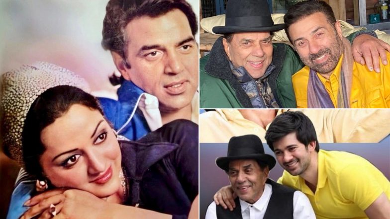 Dharmendra Turns 85: From Hema Malini, Sunny Deol to Grandson Karan ...