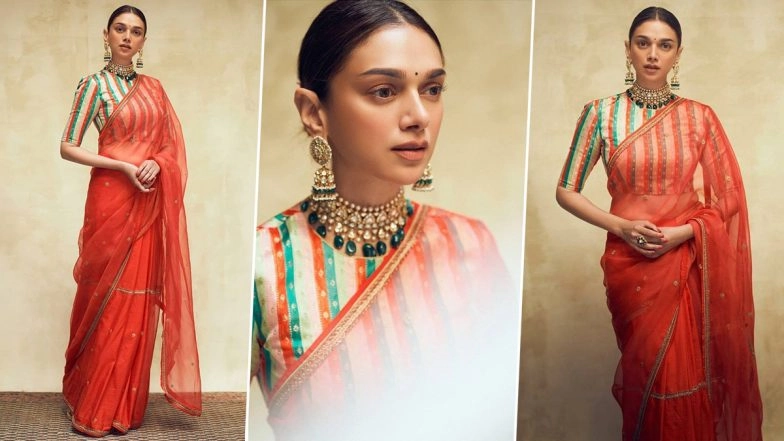 Aditi Rao Hydari Oozes Sublime Elegance in a Raw Mango Saree but Her ...