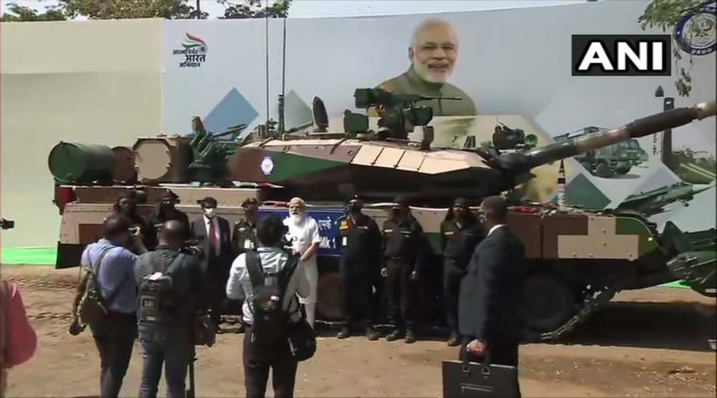 PM Narendra Modi Hands Over Arjun MK-1A Tank to Indian Army | 🇮🇳 LatestLY