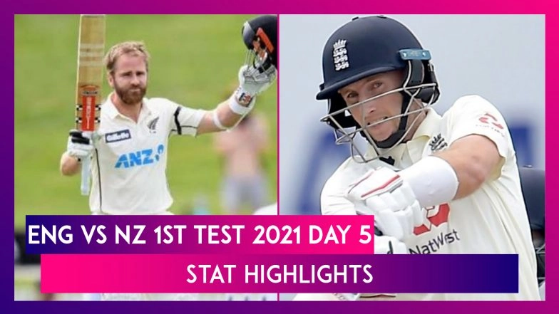 ENG vs NZ 1st Test 2021 Day 5 Stat Highlights: Series Opener Ends In A ...