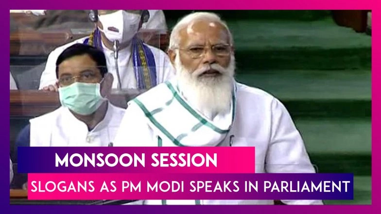 Monsoon session: Slogans As PM Modi Speaks In Parliament, Government ...