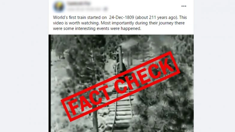 Fact Check: Viral Clip Showing Journey of The World's First Train is ...