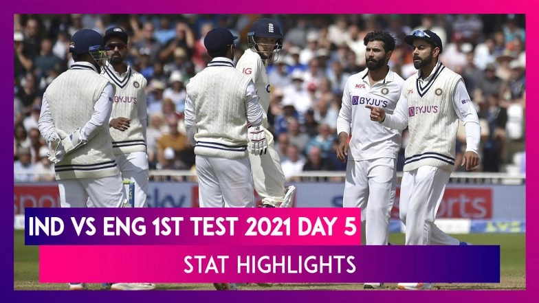 IND vs ENG Stat Highlights 1st Test 2021 Day 5: Rain Forces Match To ...