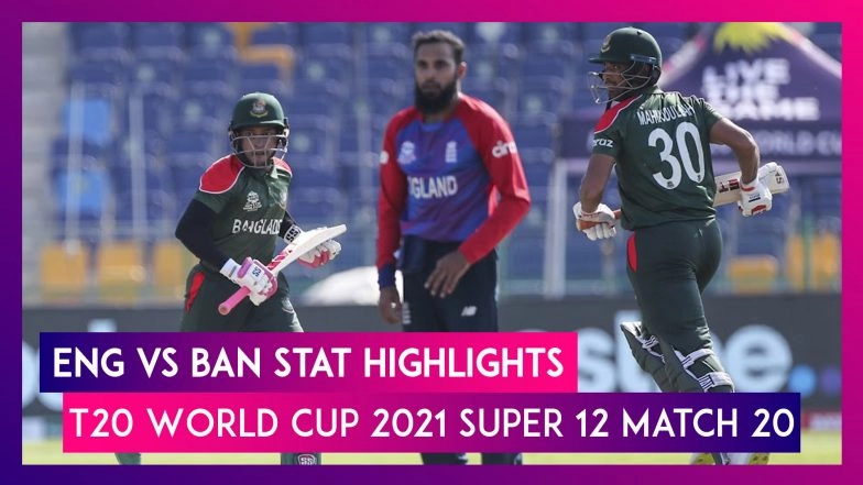 ENG vs BAN Stat Highlights T20 World Cup 2021: England Register ...